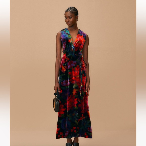 FARM Rio | Dresses | Farm Rio Velvet Maxi Dress | Poshmark